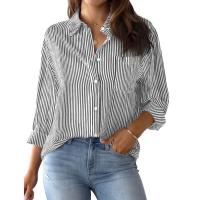China Long Sleeved Office Work Shirt Striped Classic Customized Size for sale