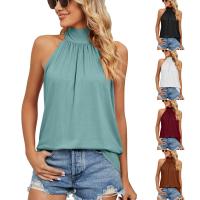 China Mid Waisted Men Cotton T Shirts Solid Color Lace Up Knitted Vest for sale