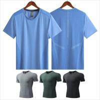 China Quick Drying Sports T Shirt Ice Silk Short Sleeve S Fitness Clothes for sale