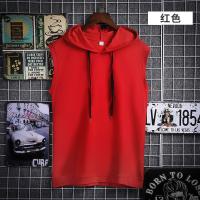 China Breathable Red Sleeveless Hoodie for sale
