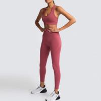 China Ropa Deportiva Mujer Custom Logo Workout Wear Suit Women Sportswear Set Activewear High Waist Seamless Fitness Yoga Sets Women for sale