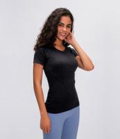 China Women Slim Fit Short Sleeve Sports T Shirts Workout Yoga Tops Comfortable Active Wear Training Gym T Shir for sale