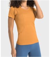 China Women Slim Fit Short Sleeve Sports T Shirts Workout Yoga Tops Comfortable Active Wear Training Gym T Shir for sale
