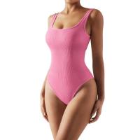 China Jumpsuit Sportswear Ribbed Yoga Seamless Set One Piece Sleeves Workout Bodysuits for Women for sale