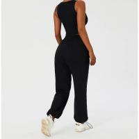 China Autumn Winter Stylish Gym Fitness Set Outdoor Jogger Trousers Workout Yoga Crop Top Two Piece Activewear Set for sale