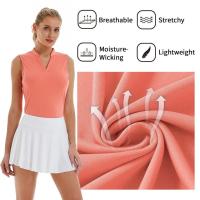 China Women Golf Polo Shirt Slim Fit Lady Embroidered Logo Golf Wear Upf50 Polo Shirts for Women for sale