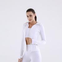 China Autumn/Winter Hooded Jacket Top Yoga Coat Long Sleeved Slim Fit Sports Fitness Wear for Women for sale