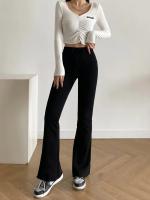 China Spring High-Waisted Retro Lazy Stretch Micro-Cropped Pants for Women Slim Casual Pants for sale