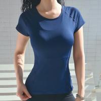 China New Sports T-Shirt Women Quick Dry Running Training Short Sleeve Yoga Top Summer Network Red Sexy Back Fitness Clothing T Shirt for sale