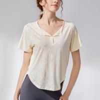 China 2023 New Yoga Clothes Top Women Senior Sense Loose Belly Cover Professional Fitness T-Shirt for sale