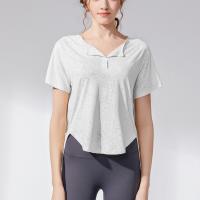 China 2023 New Yoga Clothes Top Women Senior Sense Loose Belly Cover Professional Fitness T-Shirt for sale