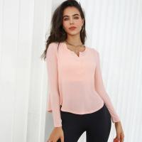 China Spring and Summer New Breathable Quick Drying Knit Sports Cover Long Sleeve Women Running Casual Fitness Yoga Wear Top for sale