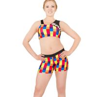 China Comfortable Cheer Bra and Short Cheerleading Practice Wear Training Wear for sale