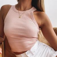 China Sleeveless T Shirt Vest Solid Color Thread In Autumn Spring for sale