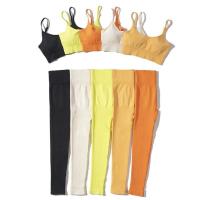 China High Waist Sports Wear Clothing Women Seamless Yoga Leggings Set for sale