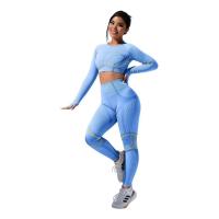 China Plus Size Sports Wear Clothing Seamless Activewear Set Long Sleeved for sale