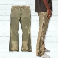 China Multi Pocket Cargo Trouser for Men Custom Hiking Work Pants Vintage Sportswear Knitted Washed Jeans for sale