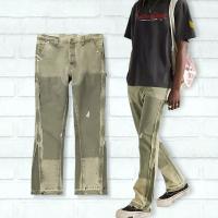 China Multi Pocket Cargo Trouser for Men Custom Hiking Work Pants Vintage Sportswear Knitted Washed Jeans for sale