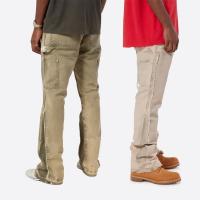 China Multi Pocket Cargo Trouser for Men Custom Hiking Work Pants Vintage Sportswear Knitted Washed Jeans for sale