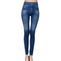 China OEM Large Size Available Seamless Women Denim Jeans Leggings Workout Pencil Pants for sale
