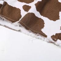 China Classic Fashion Casual Pants Skinny Printed Short Jeans Milk Cow Print for sale