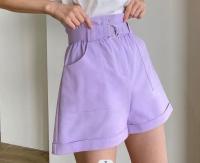 China Sweet Cotton Short Pants Anti Wrinkle Korean Casual Pants With Belt for sale
