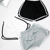 China Mixed Color Summer Sports Shorts Elastic Drawstring Patchwork Soft Women Shorts for sale