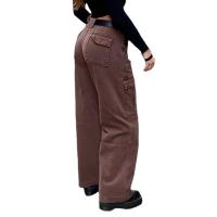 China Multi Pocket Casual Denim Trousers Classic Women Cargo Pants for sale
