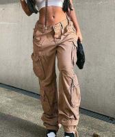 China 6 Pocket Women Cargo Pants Mixed Color 100% Cotton Baggy Custom Utility for sale