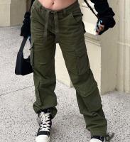 China 6 Pocket Women Cargo Pants Mixed Color 100% Cotton Baggy Custom Utility for sale