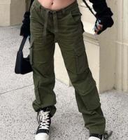 China 6 Pocket Women Cargo Pants Mixed Color 100% Cotton Baggy Custom Utility for sale