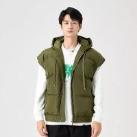 China High Quality Puffer Vest Sleeveless Plus Size Mens Vests Vest Stand Collar Thick Vest Winter Vest for sale