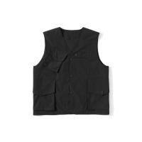 China Vintage Fall Fashion Multi Pocket Solid Casual Cargo Sleeveless Vest for sale