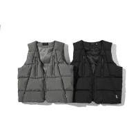 China Winter Fashion Quilted V-Neck Zipper Pockets Sleeveless Puffer Vest for sale