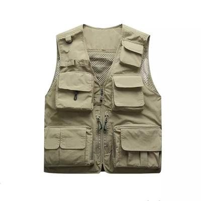 China Summer Fashion Men&prime; S Photographer Waistcoat Mesh Many Pocket Vest for sale