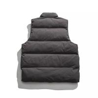 China Retro Winter Contrast Color Sleeveless Stand Collar Thick Vest for sale