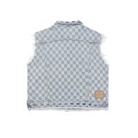 China Fall Plaid Denim Sleeveless Men&prime; S Cardigan Vest for sale