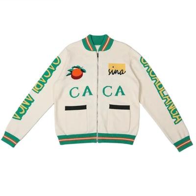 China Stand Vintage Woven Winter Clothes Custom Embroidered Logo Leather Baseball Bomber Leather Varsity Jacket for Men for sale