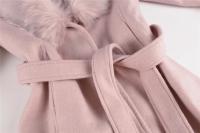China New Design Autumn & Winter Warm Women Pink Long Fur Coats Clothing for sale