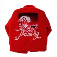 China Print Heavy Fleece Oversized Custom Zip up Sherpa Jacket for sale