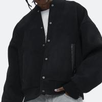 China Hot Selling Custom Cool Style Fleece Winter Baseball Bomber Leather Varsity Jackets for Men for sale