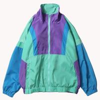 China Latest Design Pullover Windbreaker Jackets Black Color Loose for sale
