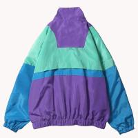 China Latest Design Pullover Windbreaker Jackets Black Color Loose for sale