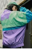 China Latest Design Pullover Windbreaker Jackets Black Color Loose for sale
