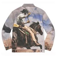 China Digital Printing Fashion Denim Jacket Coat OEM Service For Men for sale