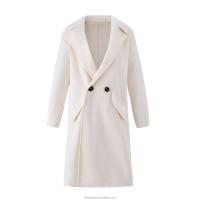 China Fall and Winter Woman&prime;s Coats Ladies Jackets Double Cotton Solid Turn Down Collar Long Coats for Women for sale