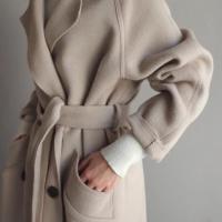 China Autumn Winter Puffer Down Coat Korean Loose Wool Coat For Ladies for sale