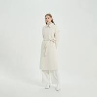 China Stylish Thick Winter Trench Coats 90 % Wool White Cashmere Coat for Women for sale
