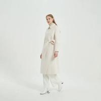 China Stylish Thick Winter Trench Coats 90 % Wool White Cashmere Coat for Women for sale