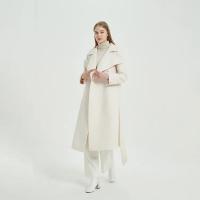 China Stylish Thick Winter Trench Coats 90 % Wool White Cashmere Coat for Women for sale